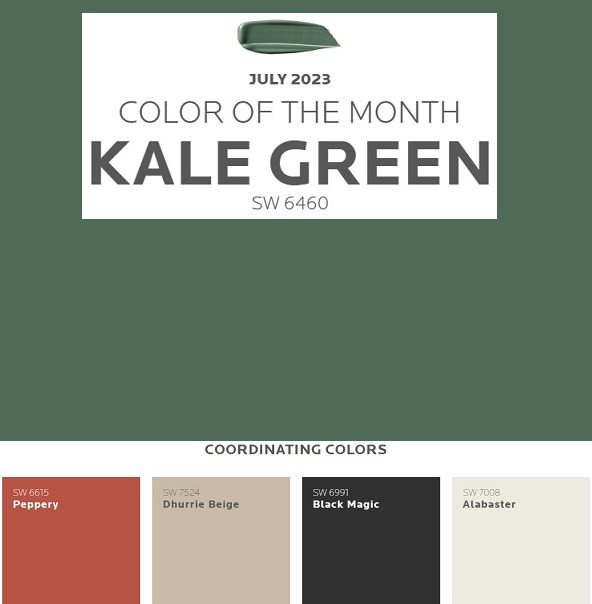 Kale Green: July 2023 Sherwin-Williams Color of the Month – Renew ...