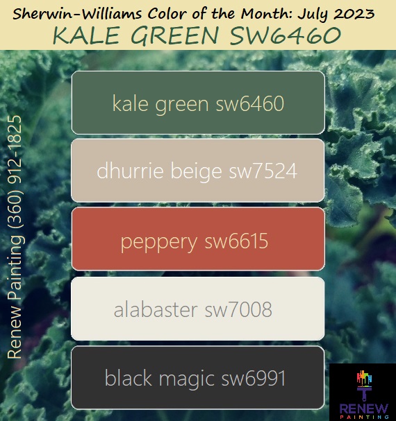 kale-green-sw6460-with-coordinating-colors – Renew Painting LLC